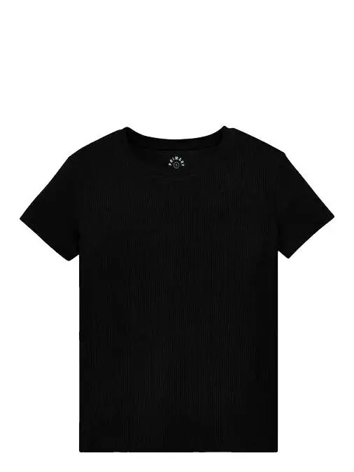 PRIMARY Name Ribbed Cotton-blend T-shirt - Black