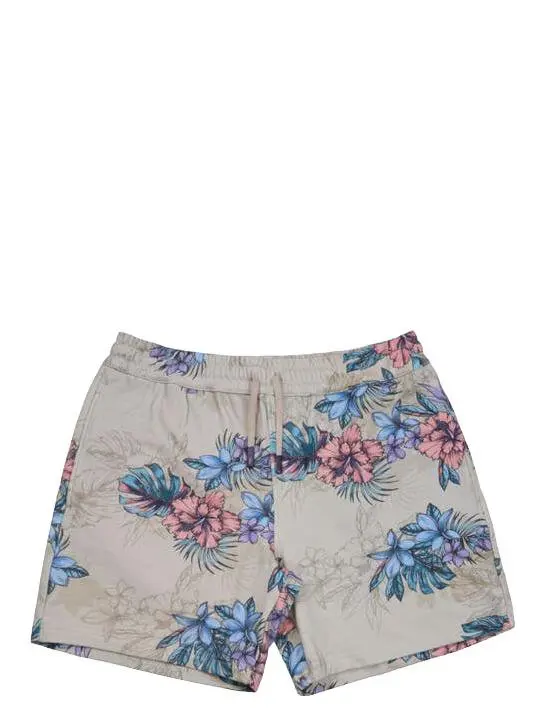 LORDS OF HARLECH Floral Lounge Short - Exotic Floral Neutral