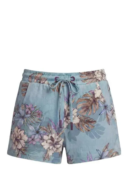 LORDS OF HARLECH Floral Drawstring Short - Exotic Floral Teal