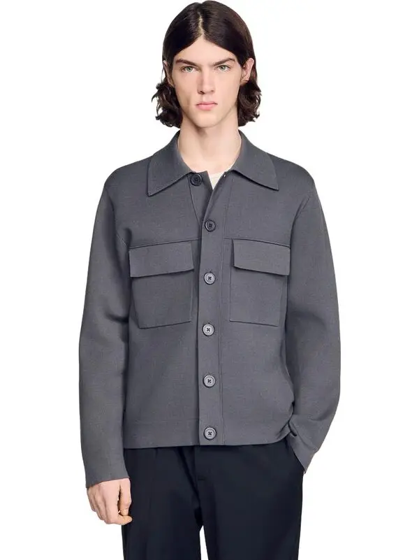 Sandro Milano Knit Jacket - Dark Grey