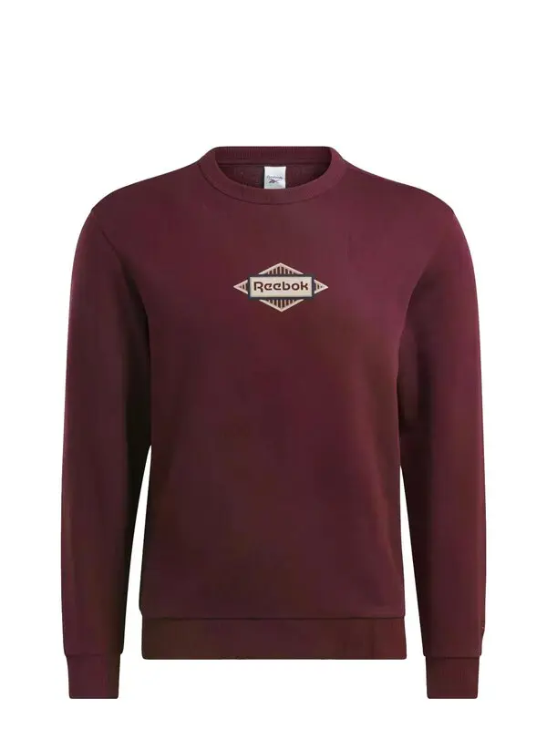REEBOK Logo-print Cotton Sweatshirt - Red