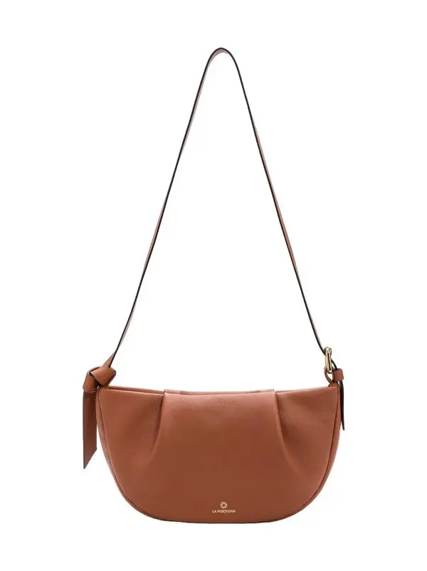 LA PORTEGNA Claudia Adjustable Strap Shoulder Bag - Brown