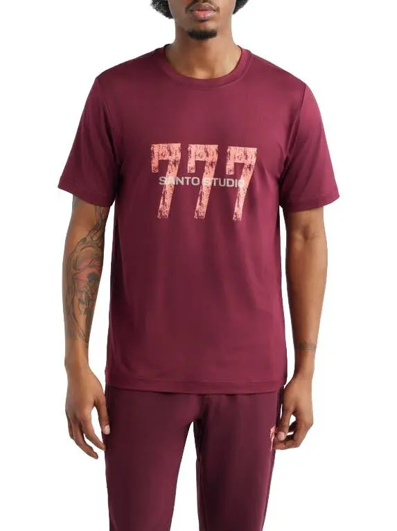 SANTO STUDIO Tempo 777 Tech T-shirt - Merlot