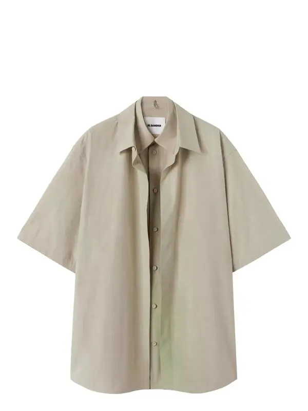 JIL SANDER Layered Cotton Shirt - Grey