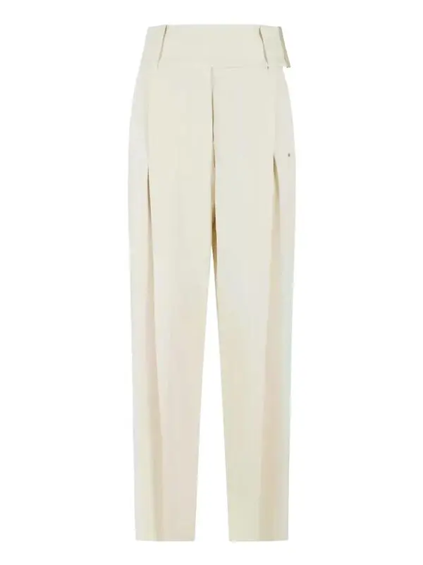 Sportmax Tailored Trousers With Metal Detail - Neutrals