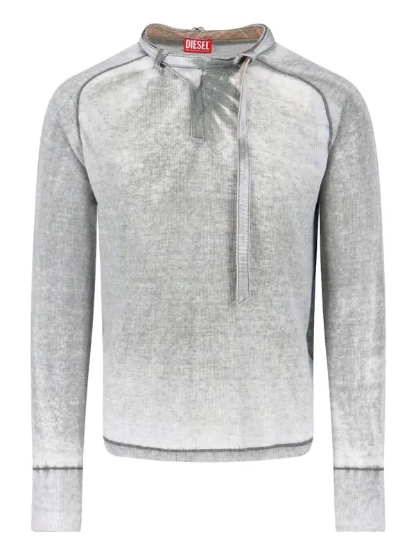 DIESEL® T-ecla Ribbed Sweater - Gray