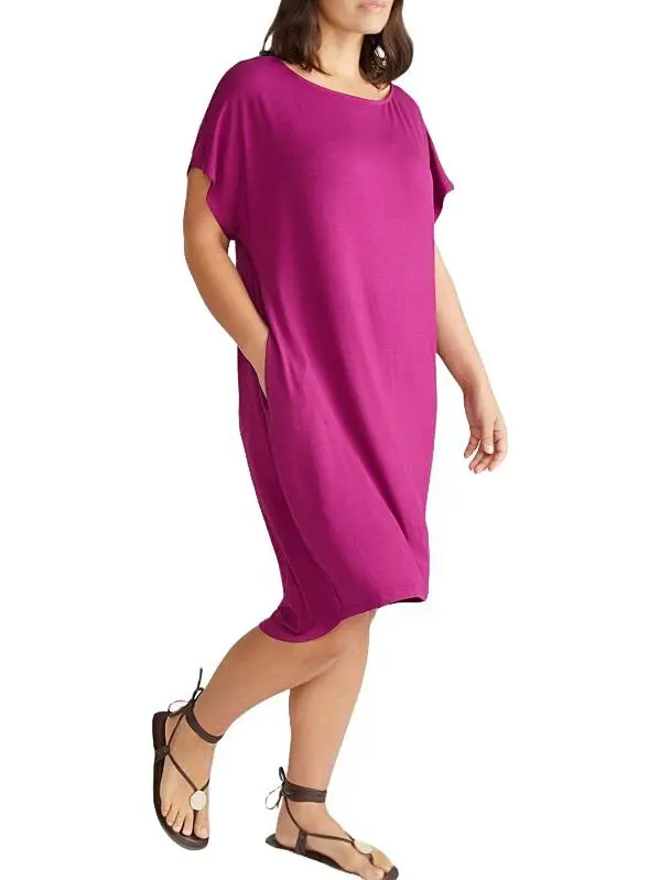 Universal Standard Plus Helen Liquid Jersey Shift Dress - Rothko Purple