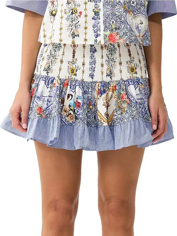 Camilla Shirred Mini Skirt - The Pottery Parlour