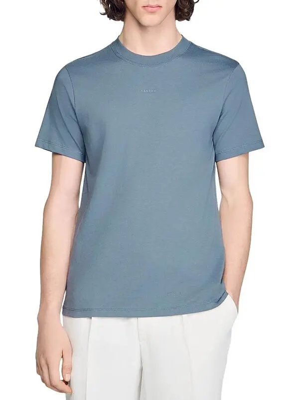 Sandro Logo Tee - Grey Blue