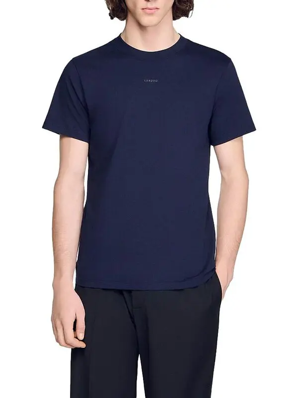 Sandro Logo Tee - Navy Blue