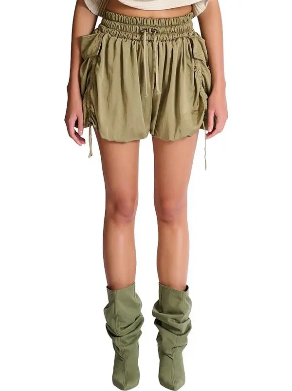 Balmain Cotton Twill Shorts - Green