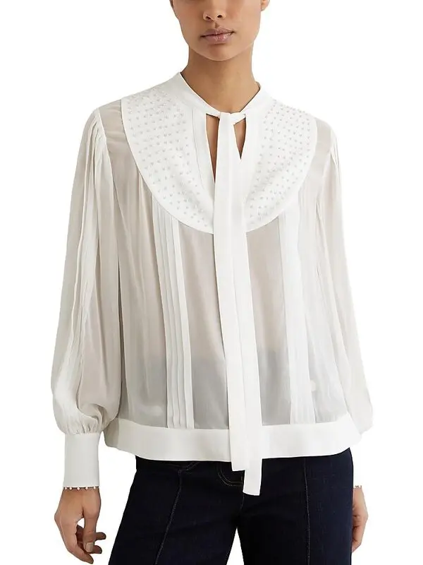 REISS Casey Blouse - Ivory