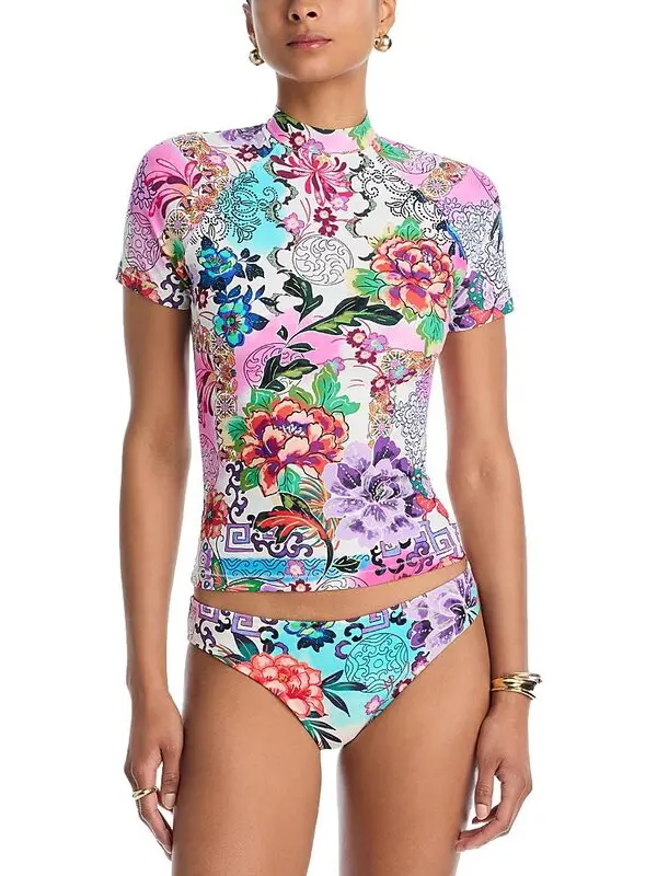 Johnny Was Short Sleeve Surf Suit - Roseum