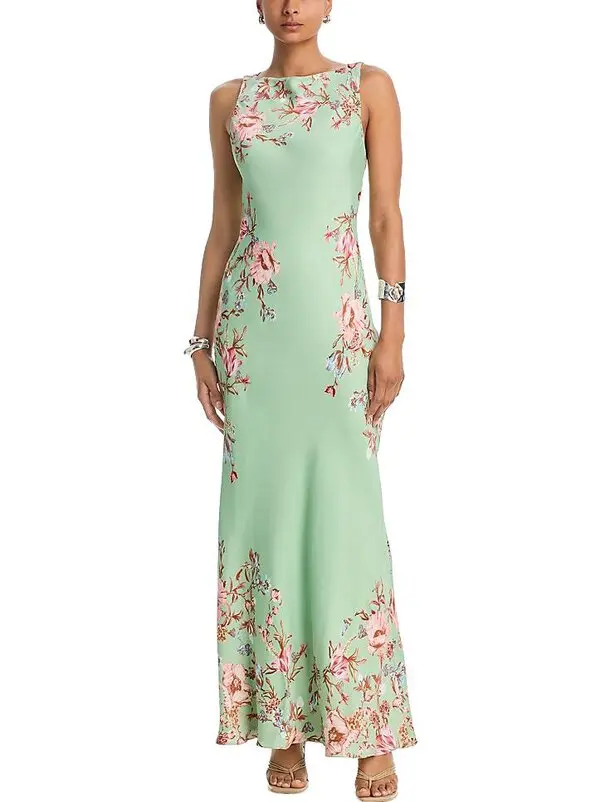 Hemant & Nandita Bias Maxi Dress - Green