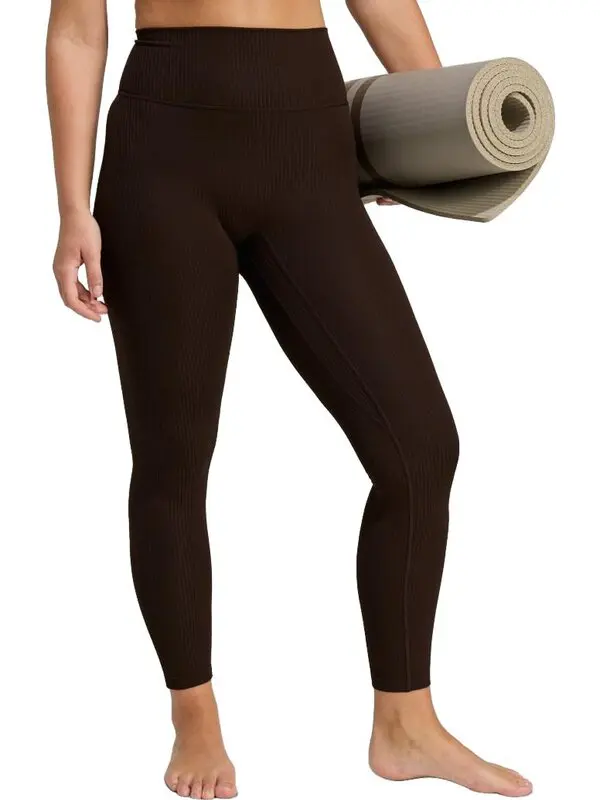 Adidas All Me Rib 7/8 Leggings - Aurora Coffee