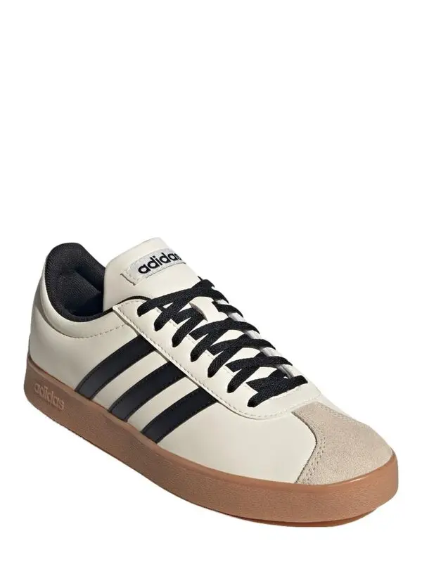 Adidas Vl Court Base Sneakers - Cream White / Core Black / Crystal Sand