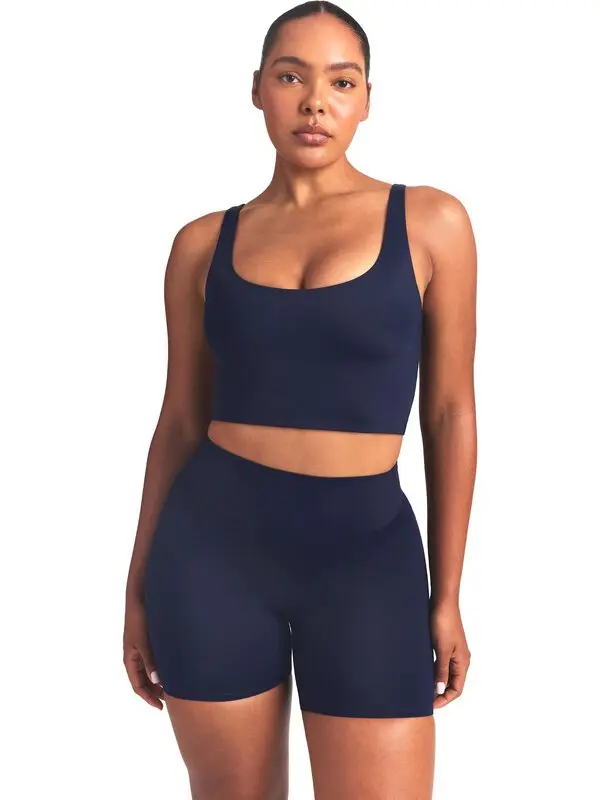 Nike Skims Shine Scoop-neck Bra Top - Blue