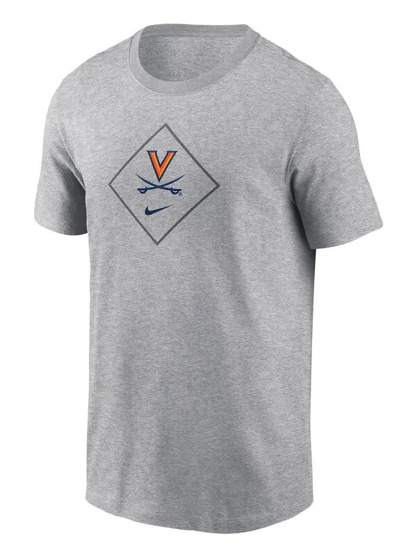 Nike Virginia Cavaliers Ncaa Cotton T-shirt - Grey