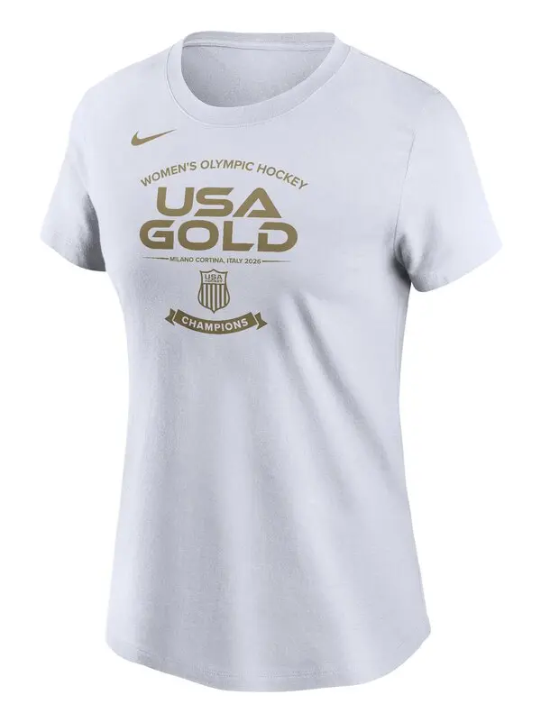 Nike Usa Oiympic Team 2026 "gold Medal" T-shirt - White