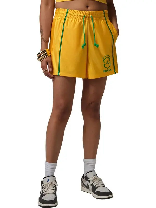 JORDAN Brooklyn Knit Brazil Shorts - Yellow