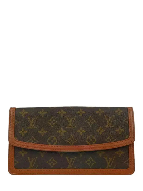LOUIS VUITTON 1990 Pm Pochette Monogram Canvas Clutch - Brown