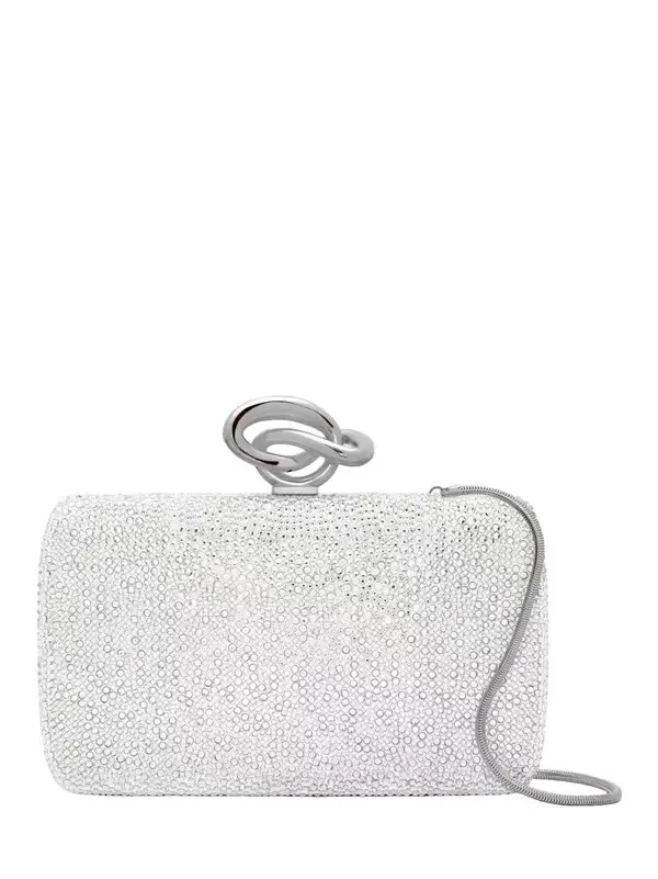Oscar De La Renta Crystal-embellished Clutch - White
