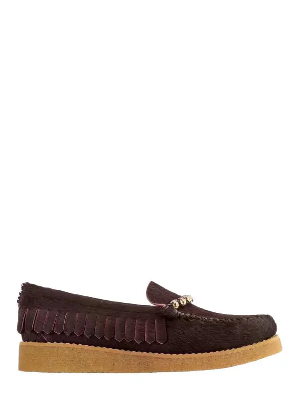FORTE_FORTE Embellished Loafers - Brown