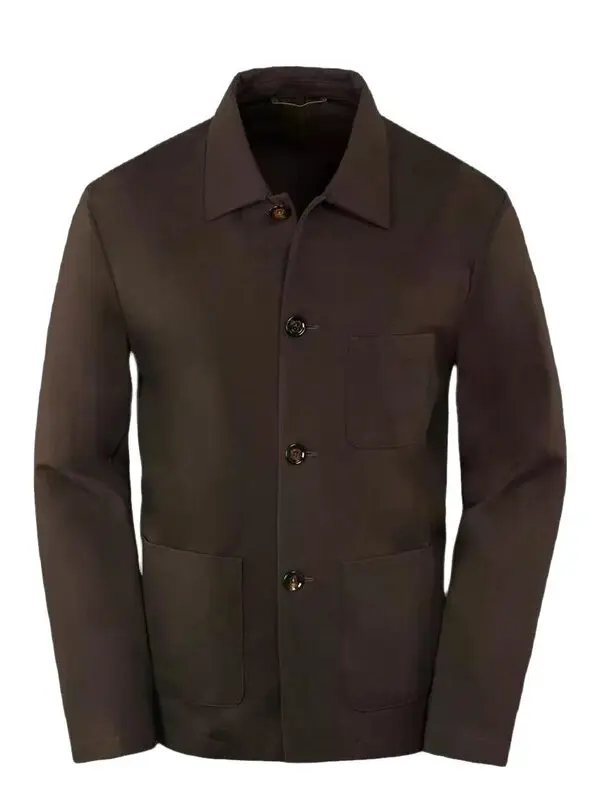 MOORER Keaton-j Shirt Jacket - Brown