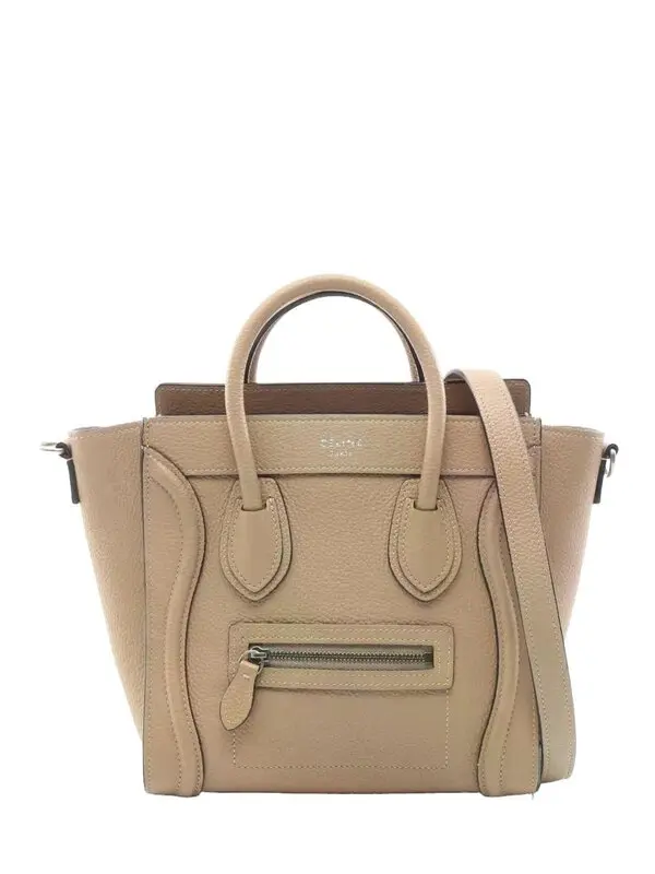 Celine 2010-2026 Nano Leather Luggage Tote - Brown