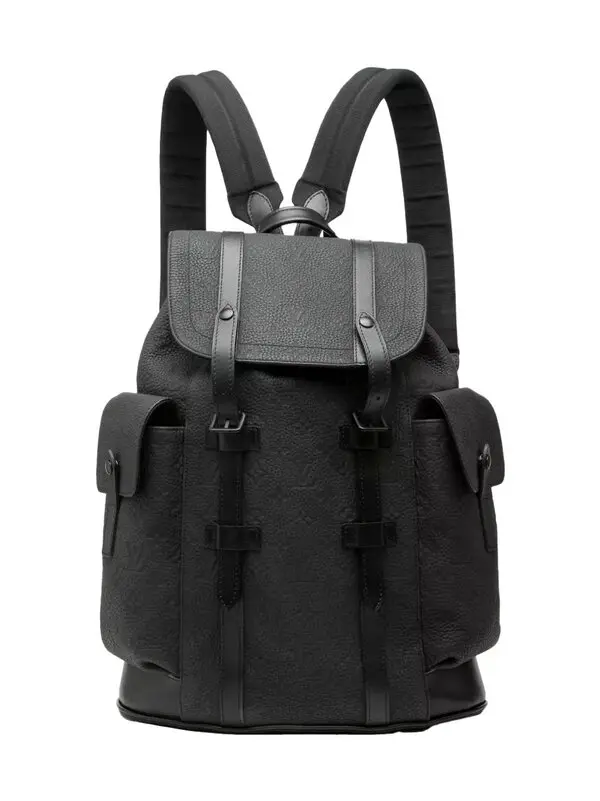 LOUIS VUITTON Monogram Empreinte Christopher Pm Backpack - Black