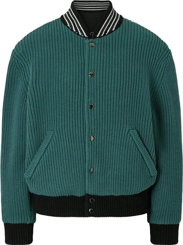 Aimé Leon Dore Reversible Knit Bomber - Green