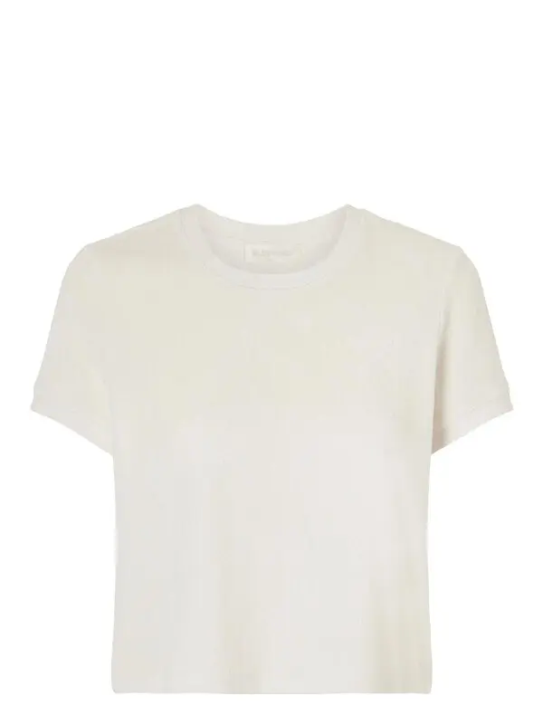 Suzie Kondi Carpi Cotton-blend Terry T-shirt - Neutrals