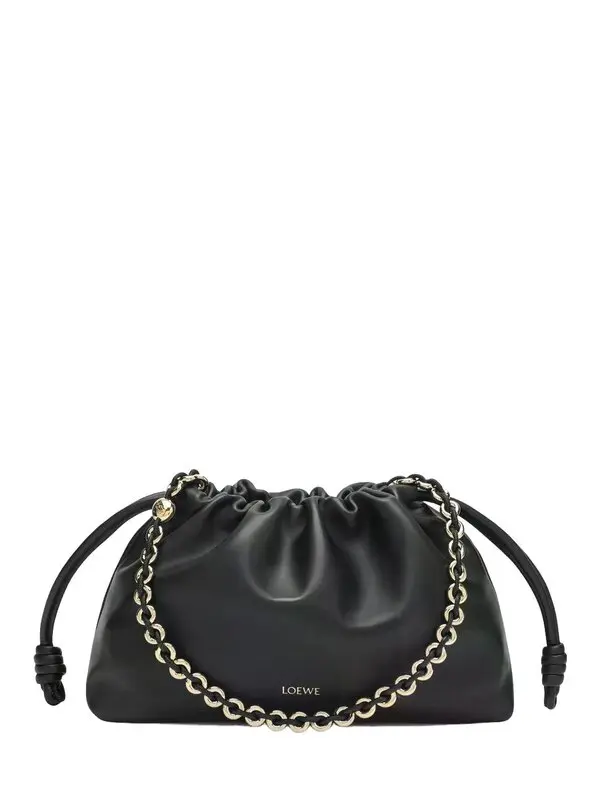 Loewe Shoulder Bag With Chain Detail - Black