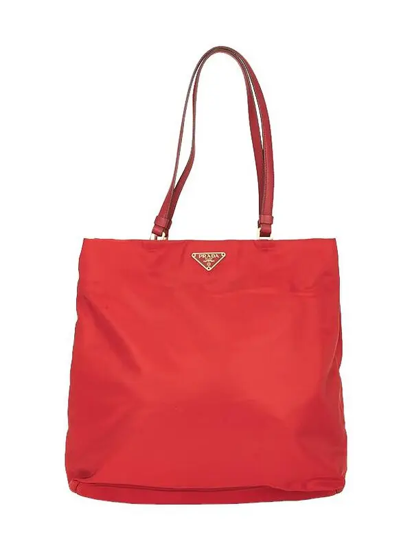 FWRD RENEW Prada Tessuto Tote Bag - Red