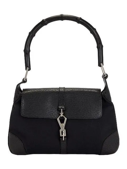 FWRD RENEW Gucci Bamboo Jackie Hobo Bag - Black