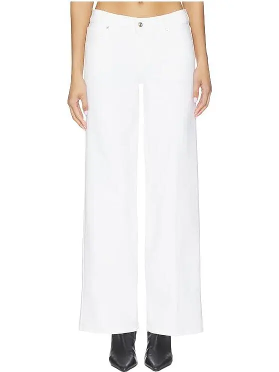 FRAME Low Rise Le Slim Palazzo Jeans - White