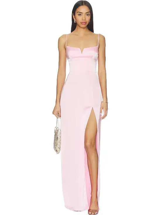 Amanda Uprichard Lrya Maxi Dress - Candy Floss