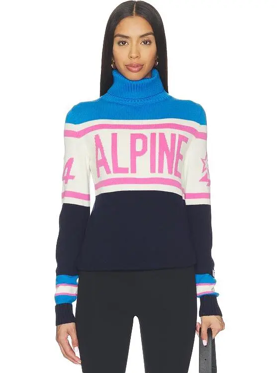 Perfect Moment Alpine Sweater - Liquid Blue & Dark Blue