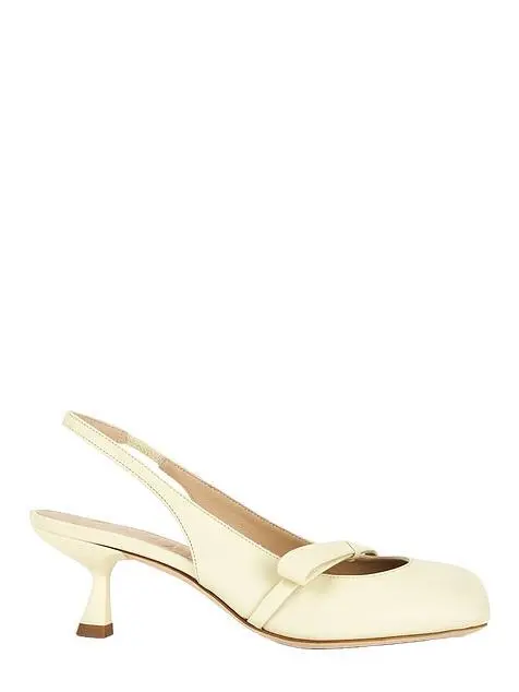 DUHA Valentina Slingback Pumps - Light Yellow