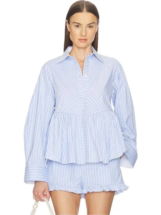 KIKA VARGAS Ambika Top - Blue Stripes