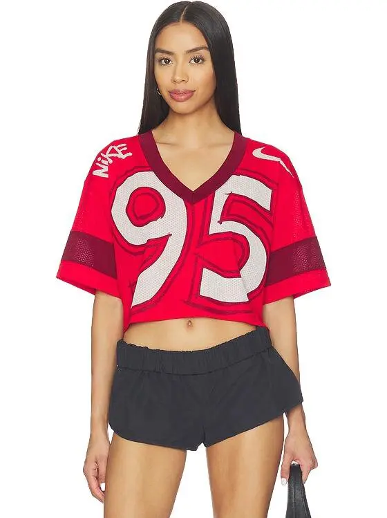 Nike Crop Jersey - University Red  Team Red  & Chalk