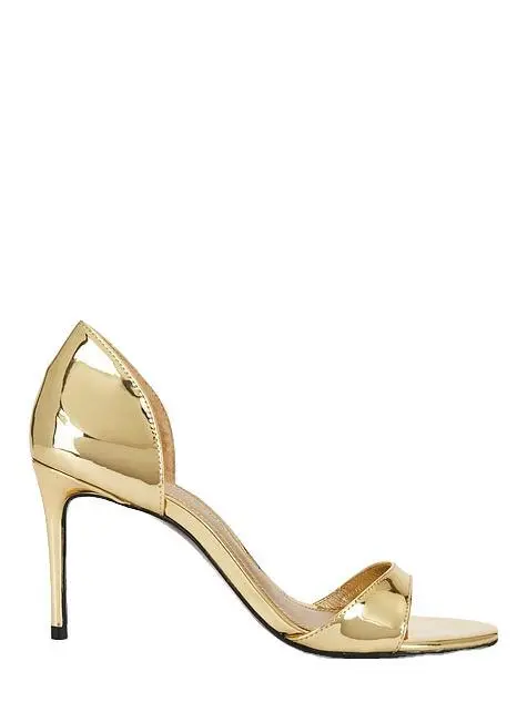 BLACK SUEDE STUDIO Vanity 80 Sandal - Gold Mirror Metallic