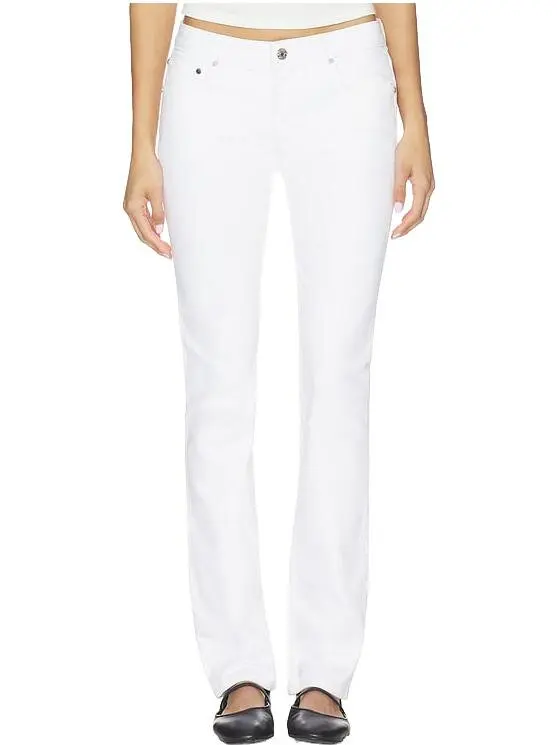 EB DENIM Moss Mid Rise Skinny Jeans - White