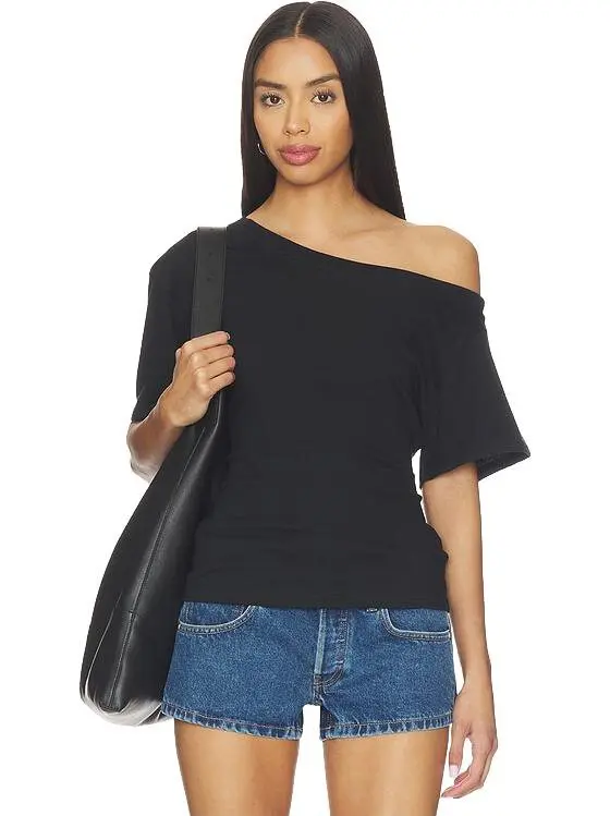 EB DENIM Elena Off The Shoulder Tee - Black