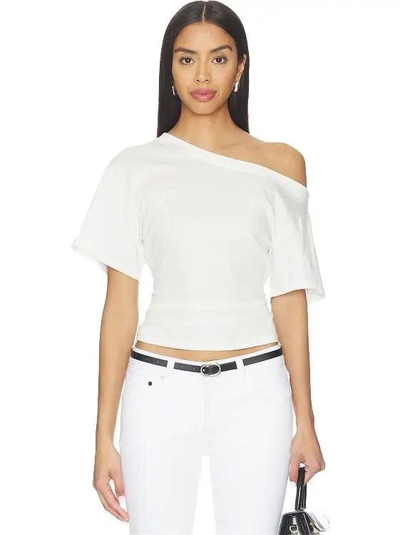 EB DENIM Elena Off The Shoulder Tee - White
