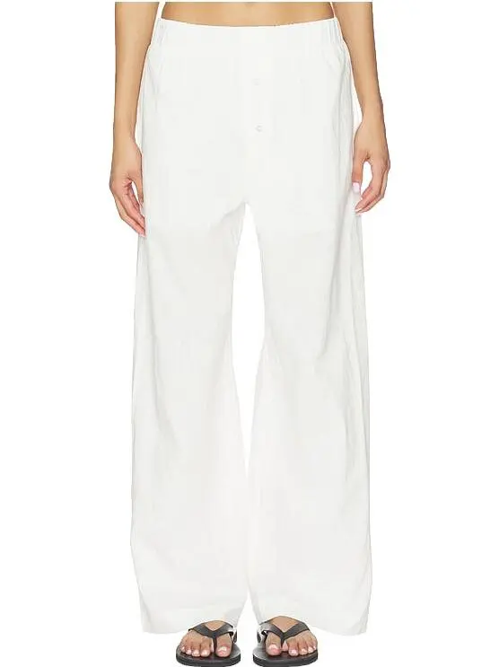 ARTLESS FOREVER Linen Relaxed Pants - White