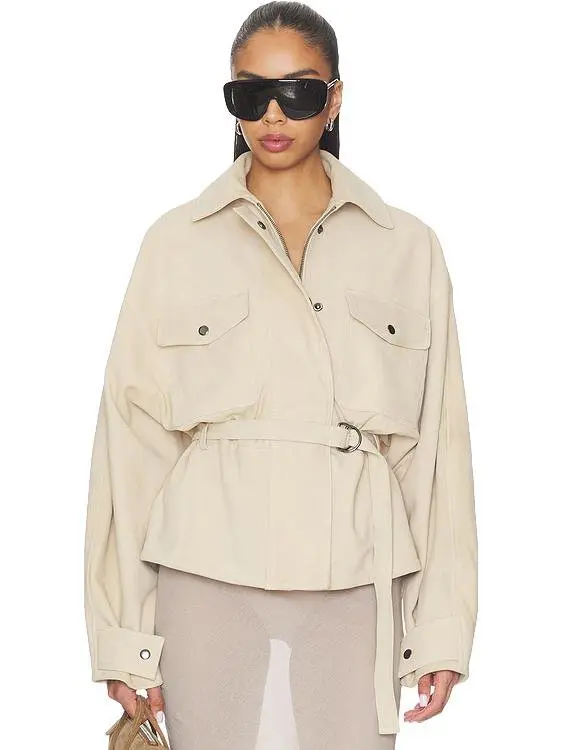 EAVES X Jasmine Tookes Lina Belted Jacket - Bone