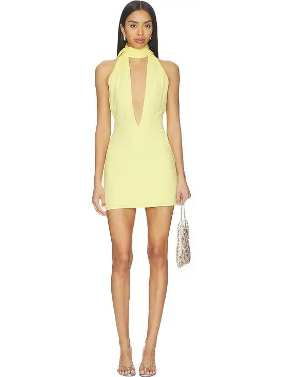 Nbd Phoebe Mini Dress - Pastel Yellow
