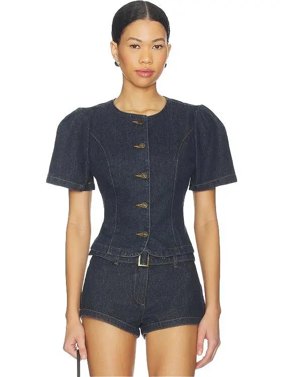 Lioness Femme Blouse - Dark Denim