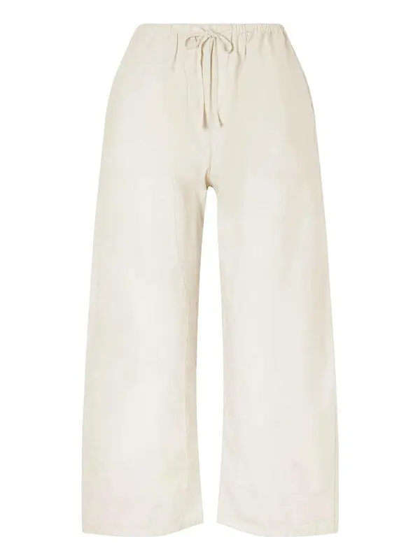 LESET Kyoto Cotton Wide-leg Pants - Neutrals